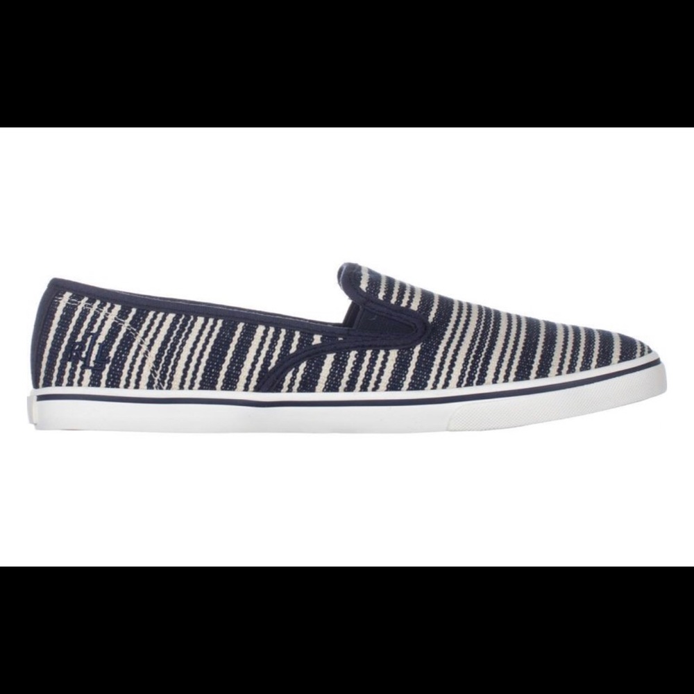 Lauren Ralph Lauren Janis Blue & White Slip On Sneake… - Gem